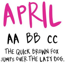 cg april font