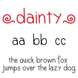 cg dainty font
