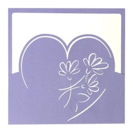 heart flowers card