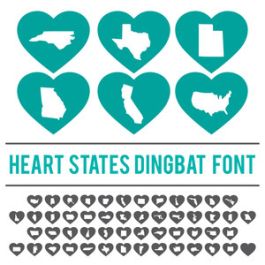 heart states dingbat font
