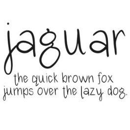 cg jaguar font