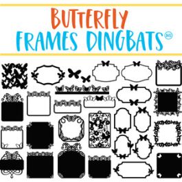 sg butterfly frames dingbats