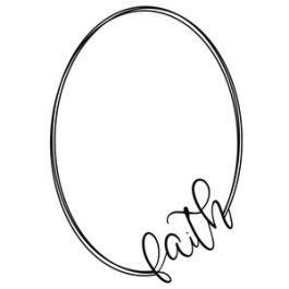 faith oval word frame