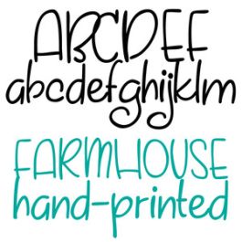 pn farmhouse hand-printed