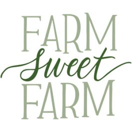 farm sweet farm lettering