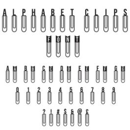 alphabet clips font