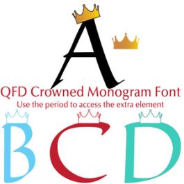 qfd crowned monogram font