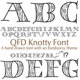 qfd knotty font