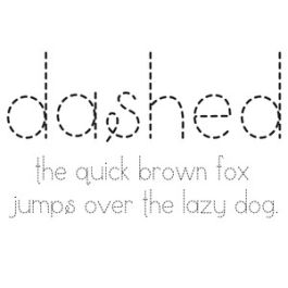 cg dashed font