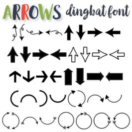 arrows dingbat font