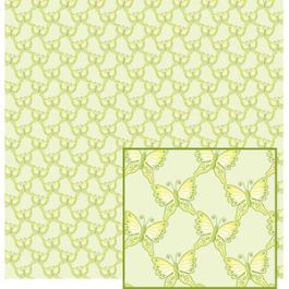 green butterfly pattern