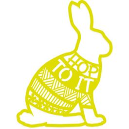hop to it easter rabbit egg hunt sign