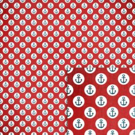 nautical red anchors background paper