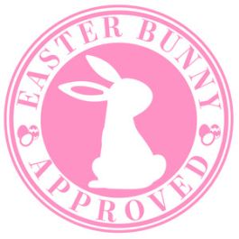 easter bunny approved label|291519