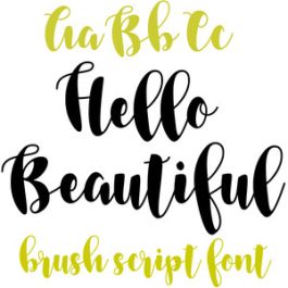hello beautiful brush script font
