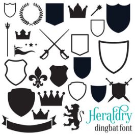 heraldry family crest font