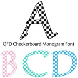 qfd checkerboard monogram font