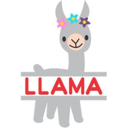 split llama flowers|293113