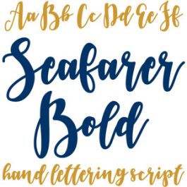 seafarer bold hand lettering script