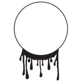 circle paint drip frame