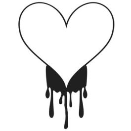 heart paint drip frame