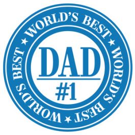 world's best dad label