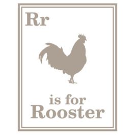 rooster flashcard