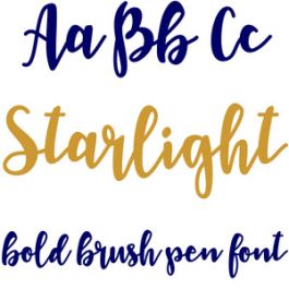 starlight bold brush pen font