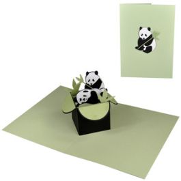 panda pop up box in a card|294324