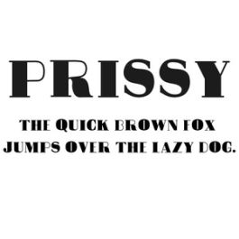 cg prissy font