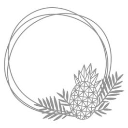 geometric pineapple monogram frame
