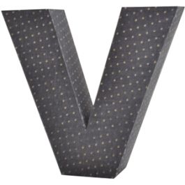 3d block letter v