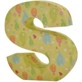 3d block letter s