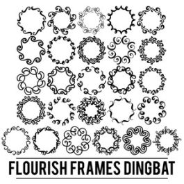 flourish frames dingbat font