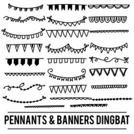 pennants & banners dingbat font