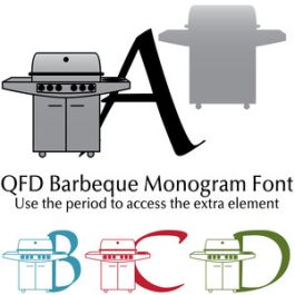 qfd barbeque monogram font