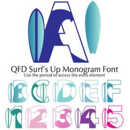 qfd surf's up monogram font