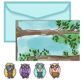 paper doll scene set - owls