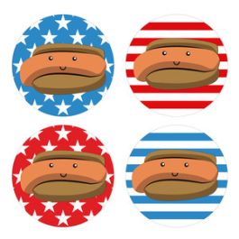 hot dog stickers