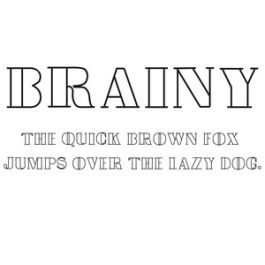 cg brainy font