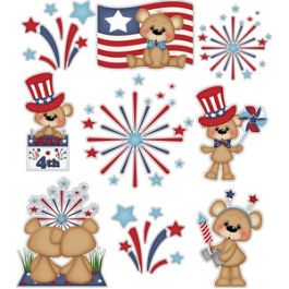 4th of july bear fireworks