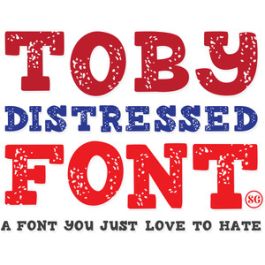 sg toby distressed font