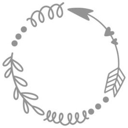 arrow monogram circle|297286