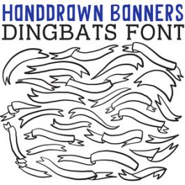 cg hand drawn banners dingbats