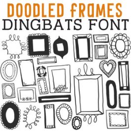 cg doodled frames dingbats