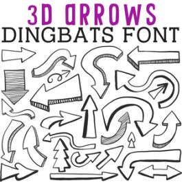 cg 3d arrows dingbats