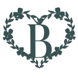 b heart letter