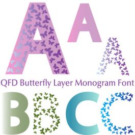 qfd butterfly layer monogram font