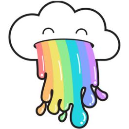cloud puking rainbow