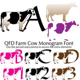 qfd farm cow monogram font|300970